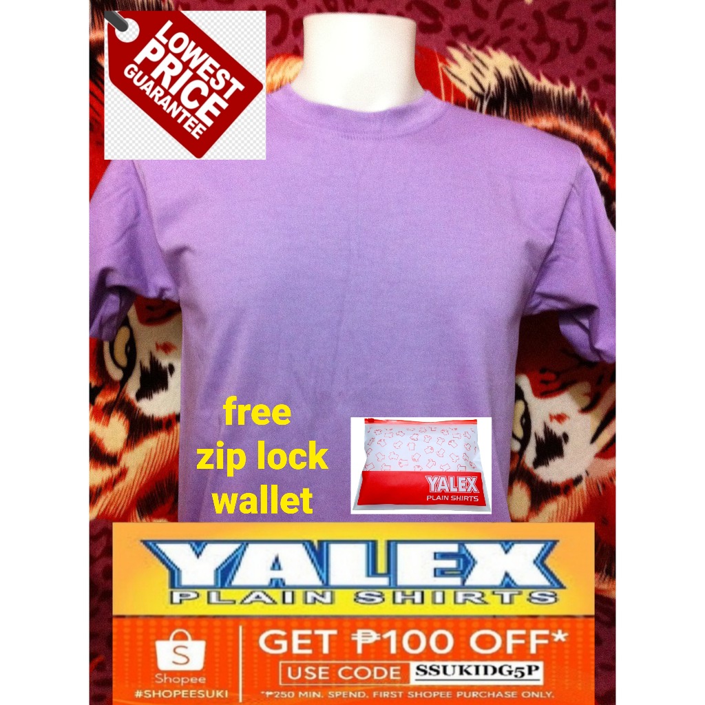 Yalex Plain Tshirt Lilac Roundneck - NO MINIMUM - kids to adult ...