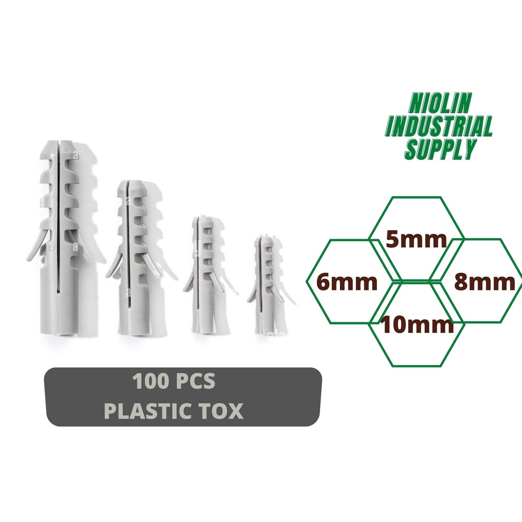 Plastic Tox Wall Plugs Per Box ( #5, #6, #8, #10 ) | Shopee Philippines