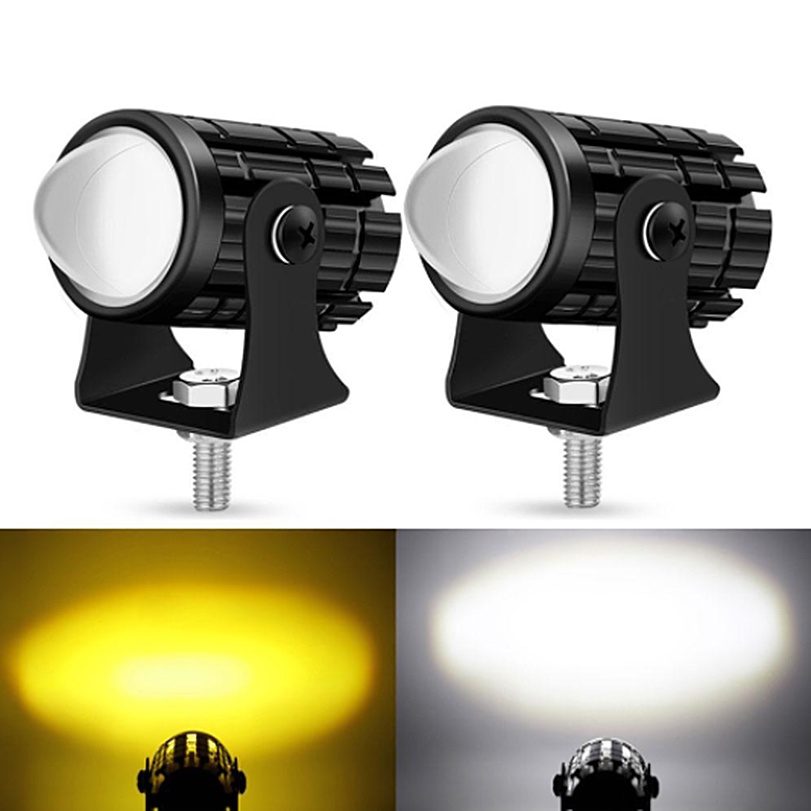 Mini Driving Light for Motorcycle Headlight LED Light 20W * 2 White ...