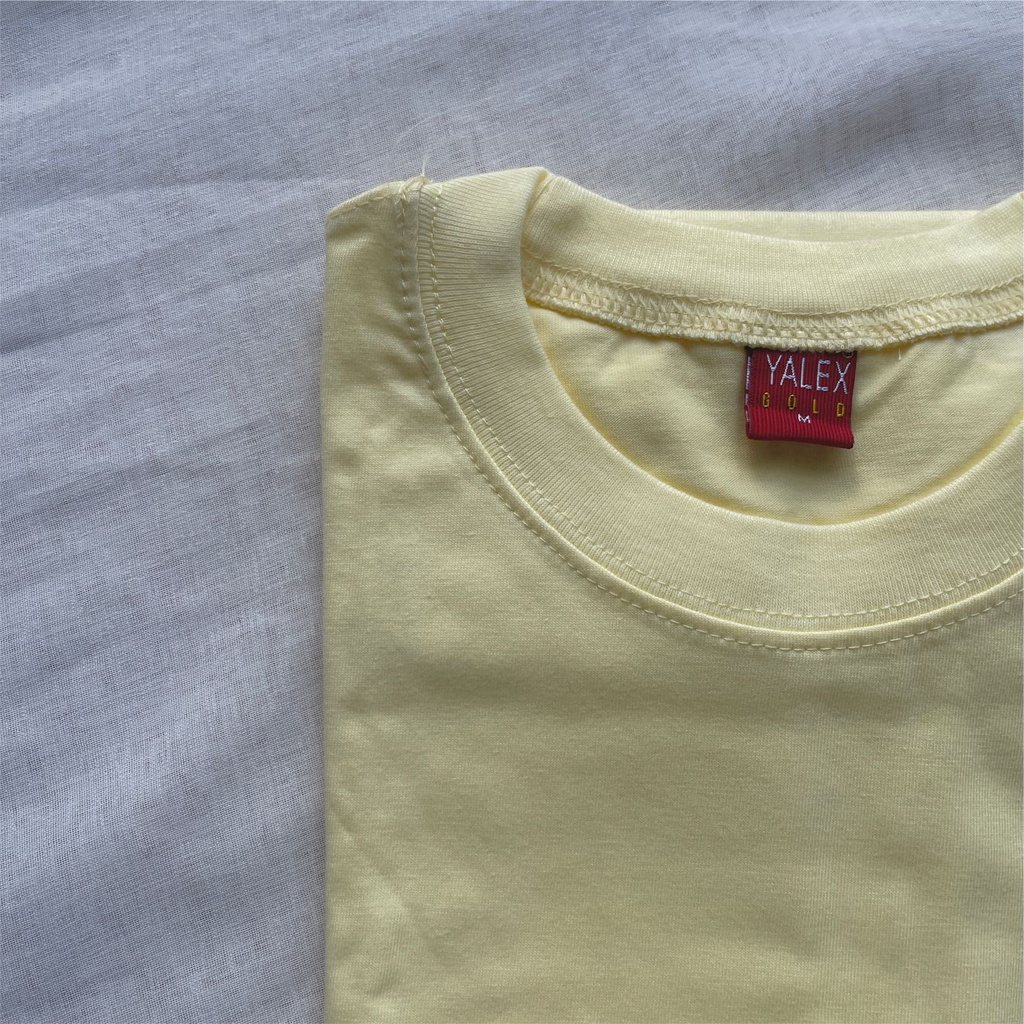 [COD] CREAM Yalex Round neck Plain Shirt | kids & Adult up to big size ...