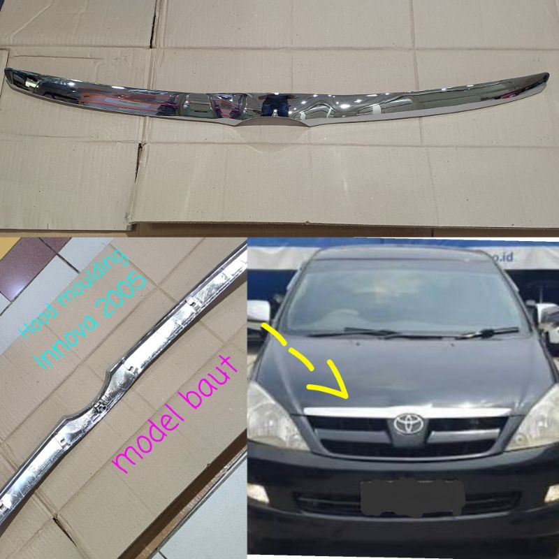 MESIN Hood molding/list chrome Hood bolt model old Innova 2004-2007 ...