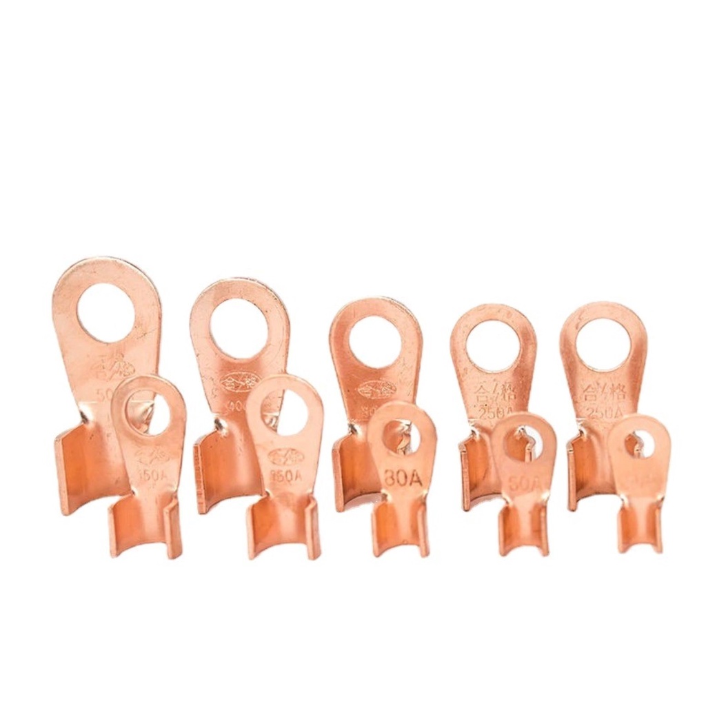 Pure copper ring Lug Terminals OT 10 20 30 40 50 60 80 100 to 500A Wire ...