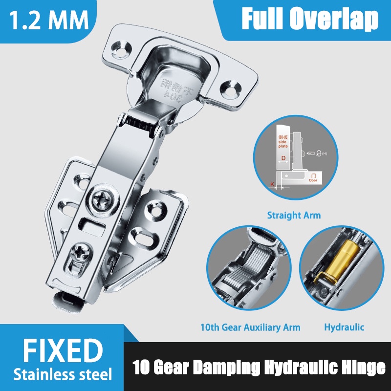 PER PAIRS -- Hydraulic Soft Close Concealed Hinges(free screws included)H1.H2.H3(2PCS PER PACK ...