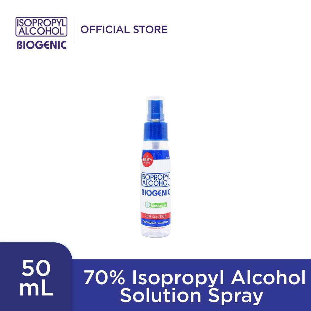 Biogenic 70% Isopropyl Alcohol Solution Spray 50ml | Shopee Philippines