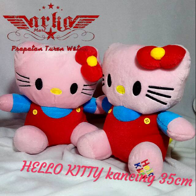 Hello KITTY doll button 35cm | Shopee Philippines