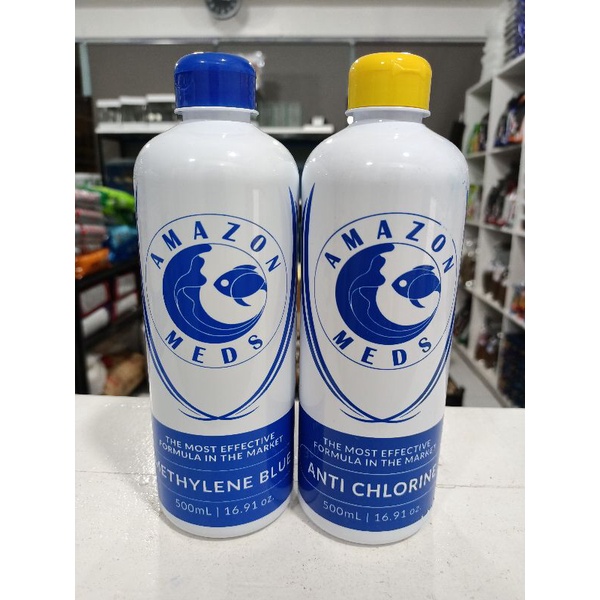 Amazon Meds Methylene Blue / Anti-Chlorine 500ml for Fish Aquarium and Pond | Shopee Philippines