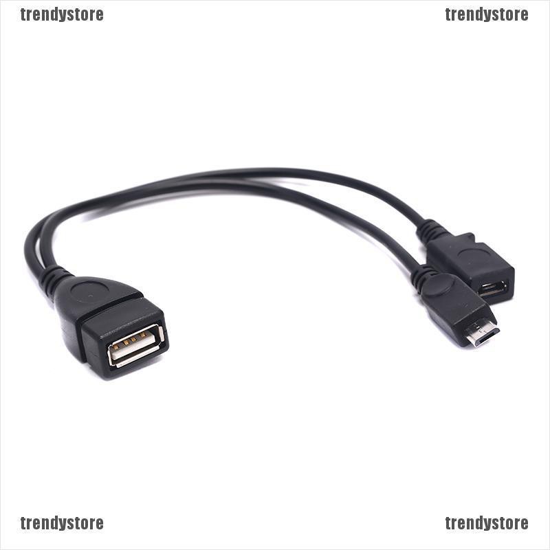 trendy OTG Power Splitter Y Cable Micro USB Male to USB A Male Female ...