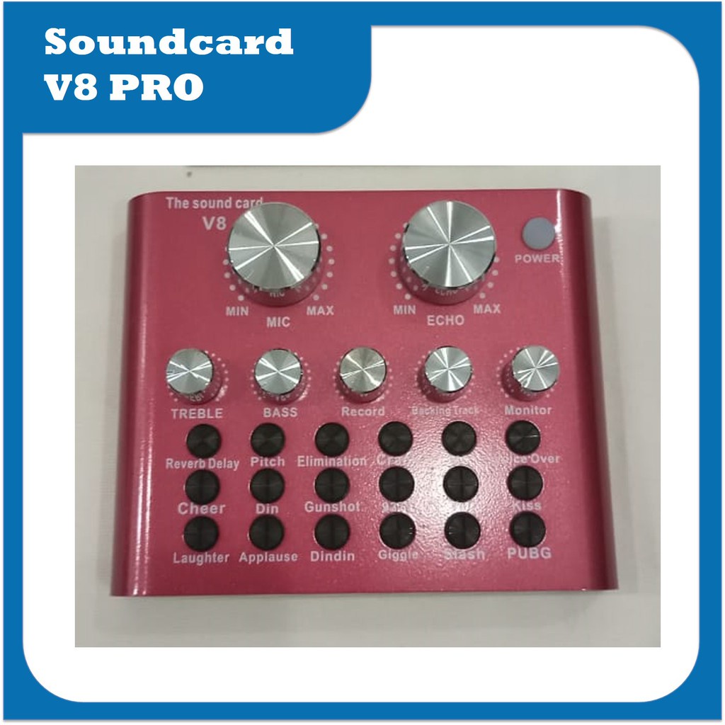 V8 PRO Bluetooth Audio Mixer Live Broadcast Sound Card Mixer For BM800 ...