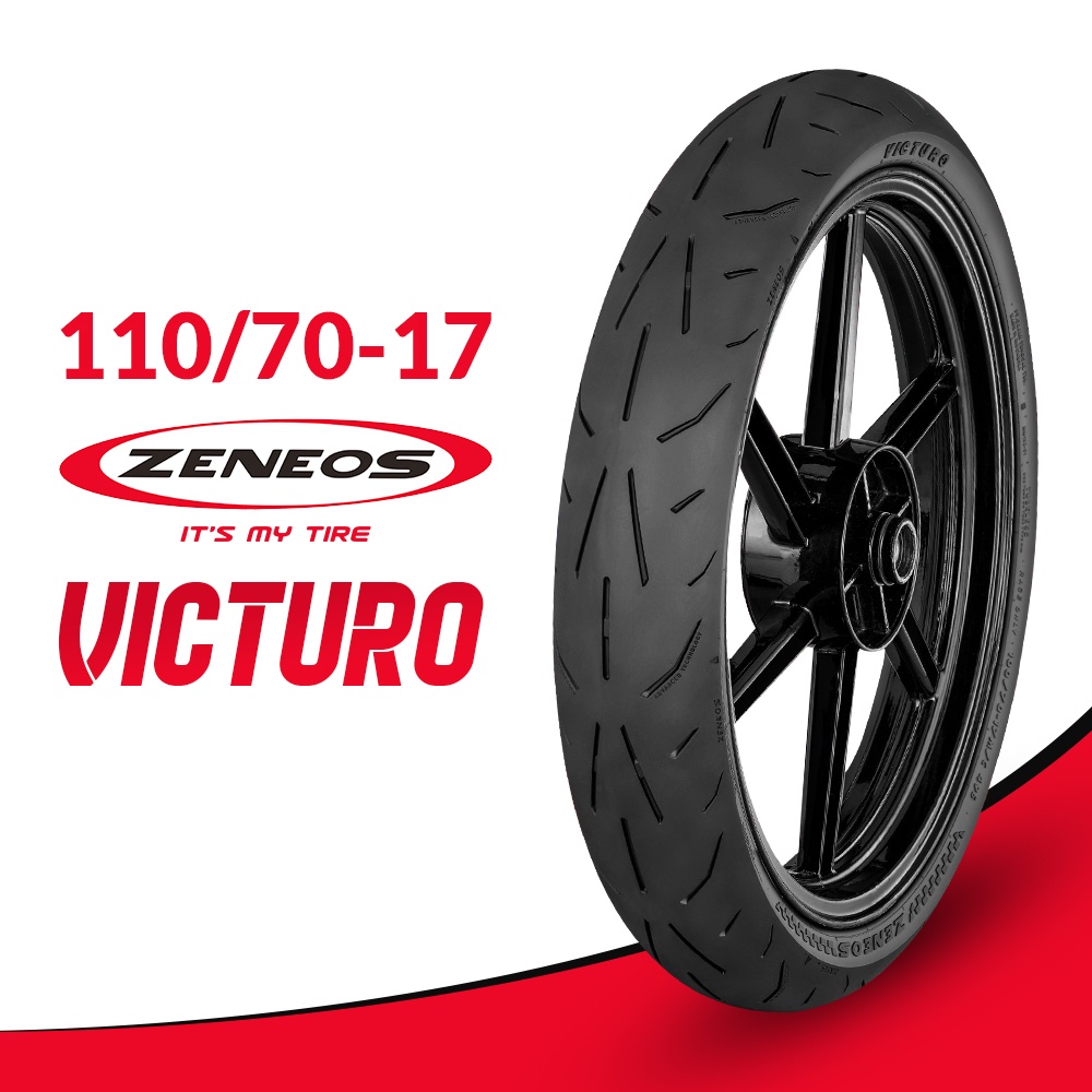 Zeneos VICTURO 110/70-17 Tubeless Motorcycle Racing Tire design for wet ...