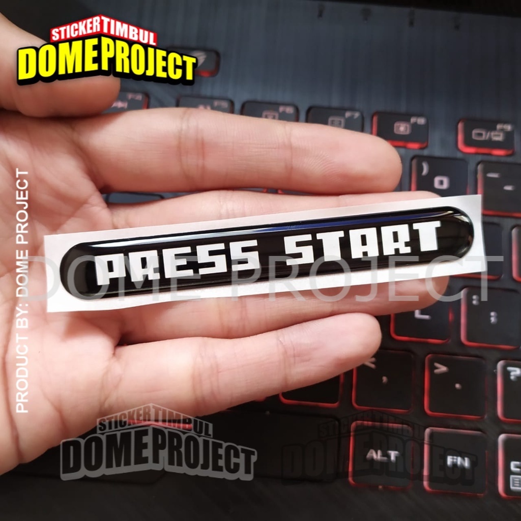 Motorcycle STICKER Embossed EMBLEM START BUTTON EMBLEM STICKER Embossed ...