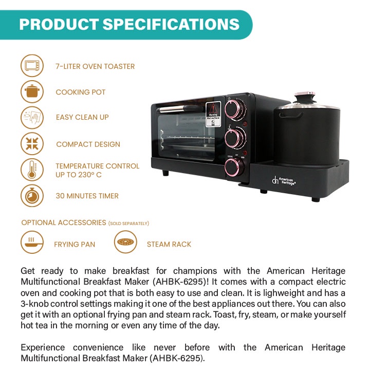 American Heritage Multifunctional Breakfast Maker with FREE additional ...