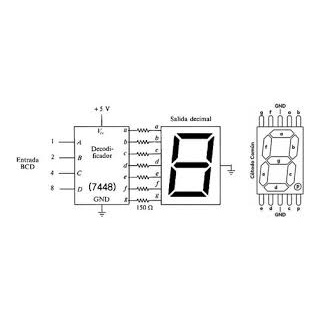 7448 74LS48 BCD-to-7 Segment Decoder Driver IC 16pin DIP logic circuit ...