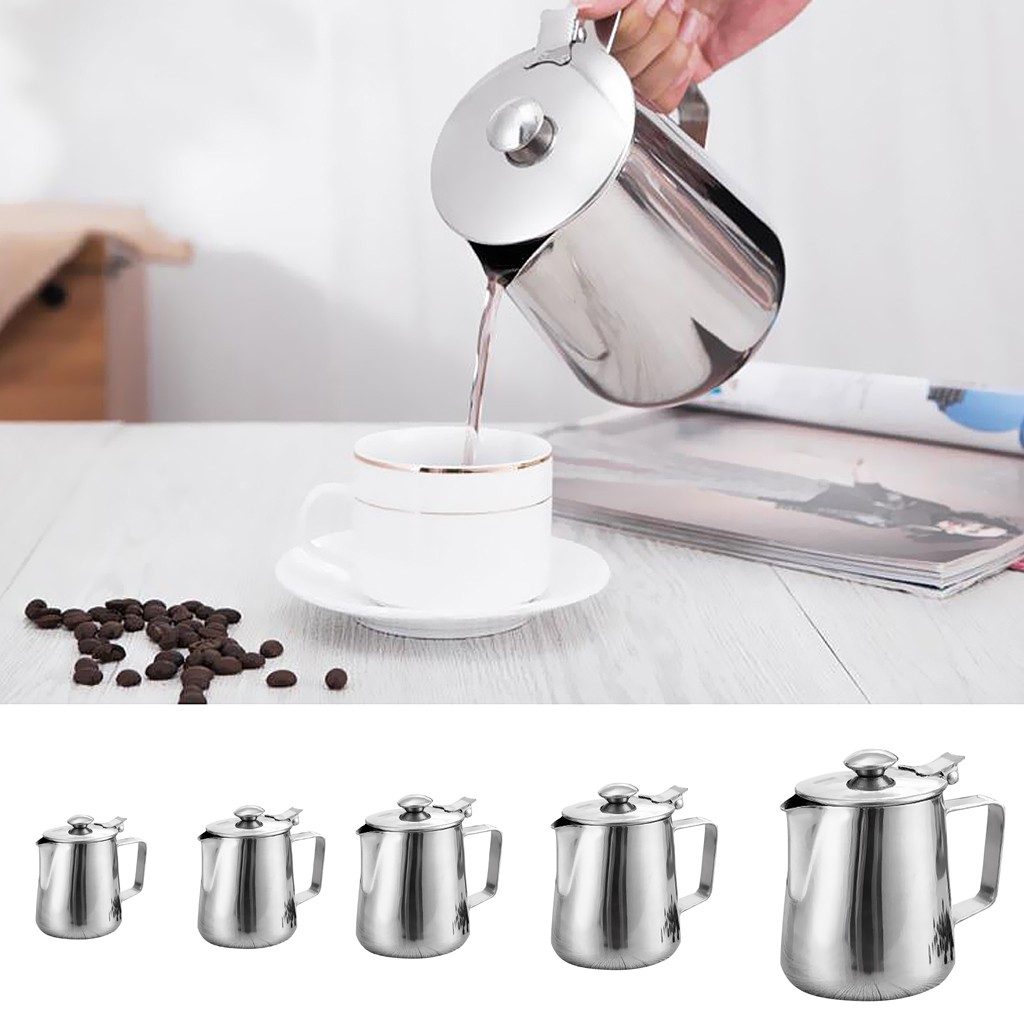 Stainless Steel Coffee Pitcher Milk Latte Jug 350ml-2L | Shopee Philippines