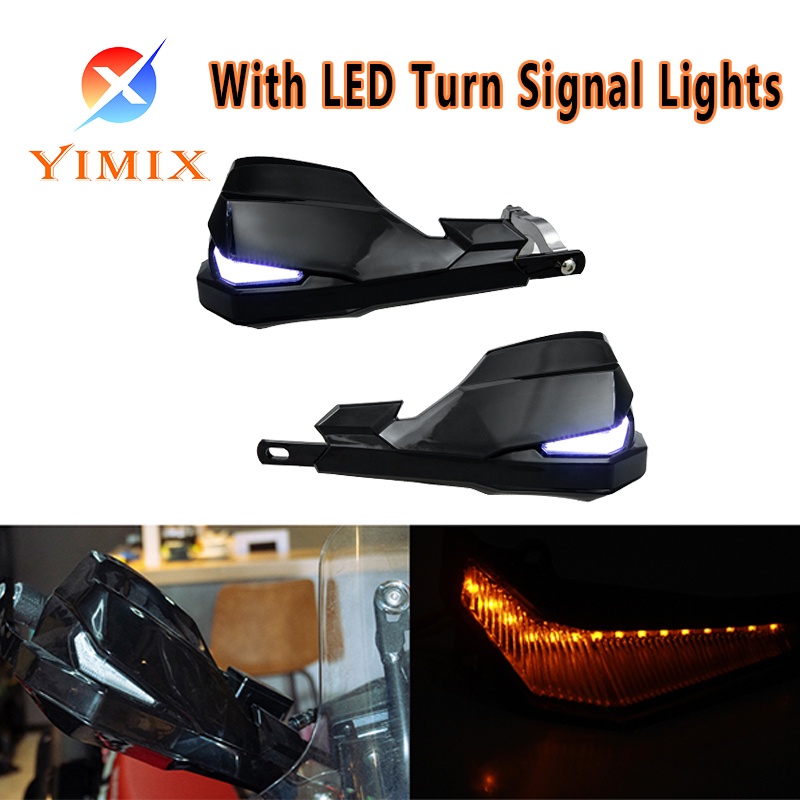 1 Pair of Motorcycle Universal Handguards Handguards with LED Turn ...