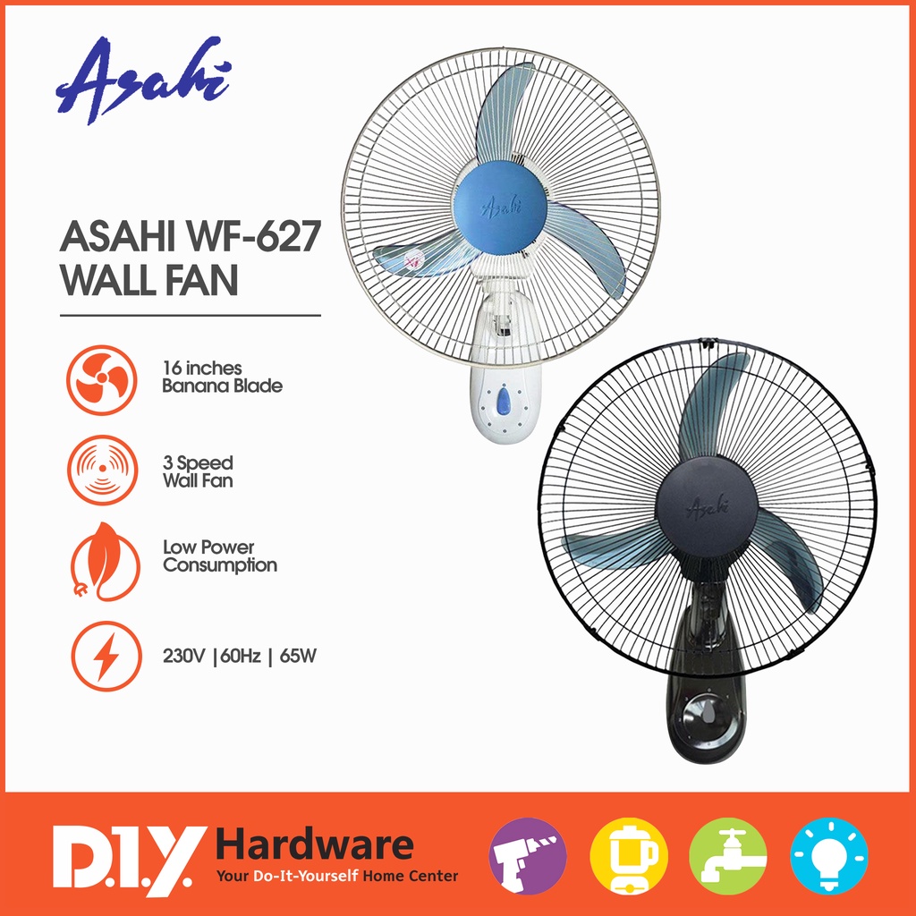 Asahi Wall Fan - Banana Type Fan -16 inches (WF-627) | Shopee Philippines