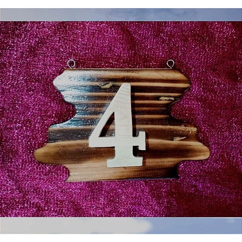 KAYU 1 digit house number made of Dutch teak wood | Shopee Philippines