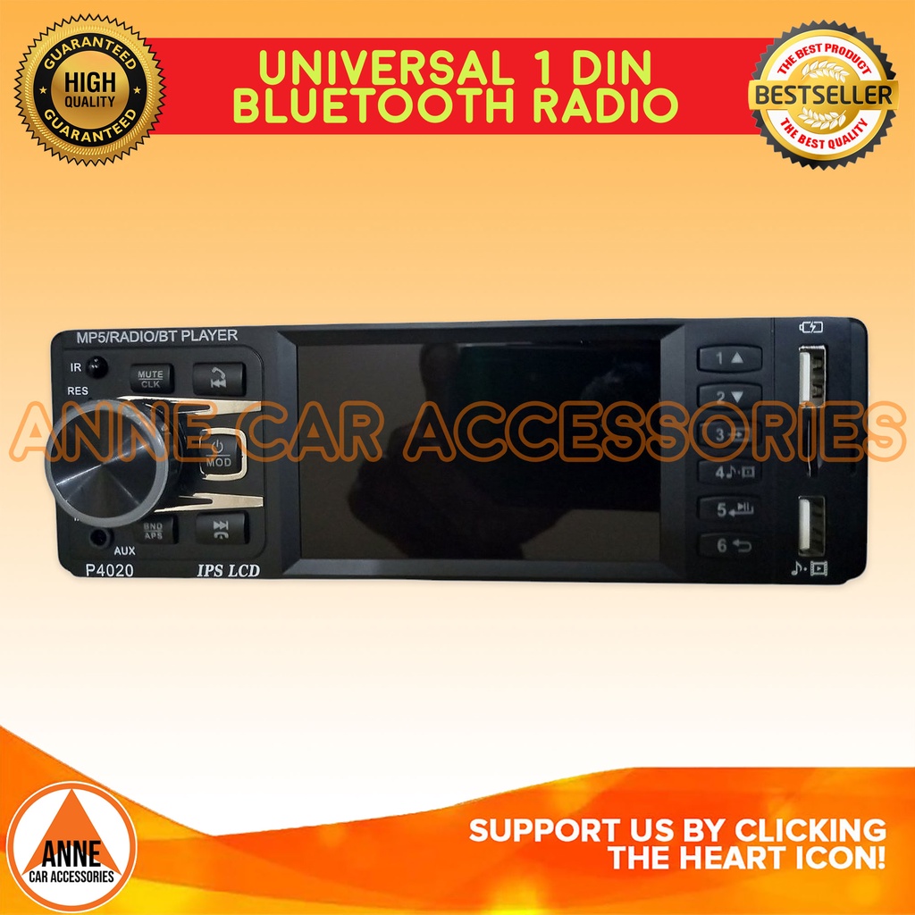 With Free Steering Wheel Controller w/ 4" Screen 1Din 1 din MP5 ...