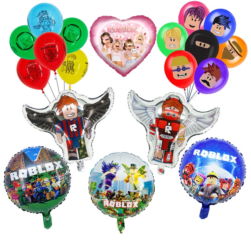 Roblox Game Foil Balloon Cartoon Robot Balloon Girl Boy Birthday Party ...