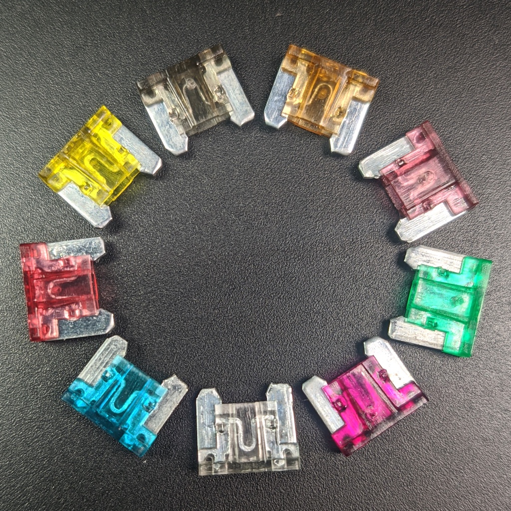 Automotive Micro Plug-In Fuse 5 7.5 10 15 20 25 30 35 40 Amp Amperes ...