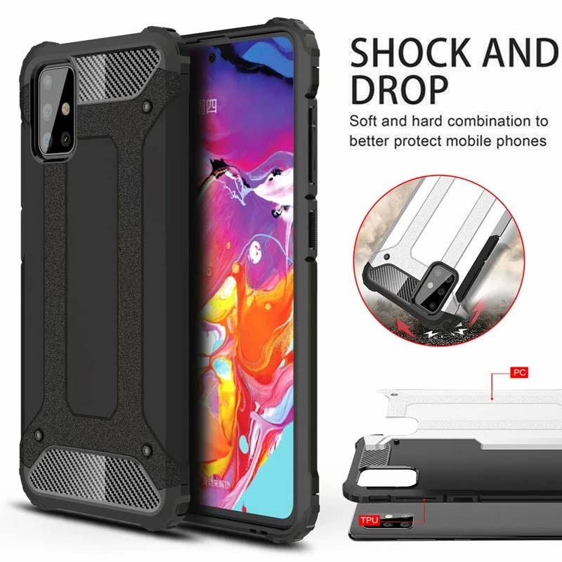 Samsung Galaxy A7 A8 A6 A6+ A9 2018 A7 2017 Case Shockproof Rugged Armor Layer Heavy Duty Hard ...