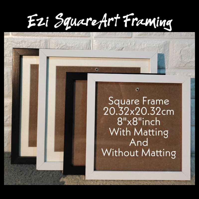 Wall Square Frame/Picture Frame 8x8"inch(20x32.20x32cm) | Shopee ...