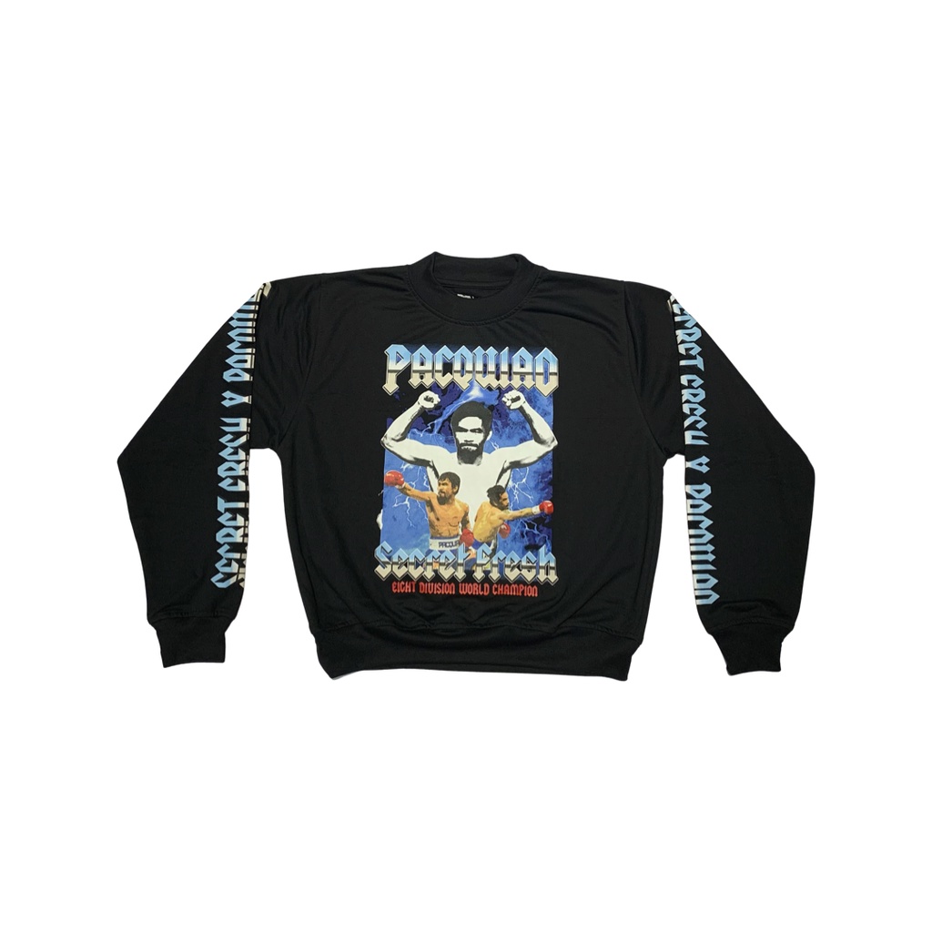 SECRET FRESH X Manny Pacquiao Vintage Metal Style Crewneck Sweatshirt ...