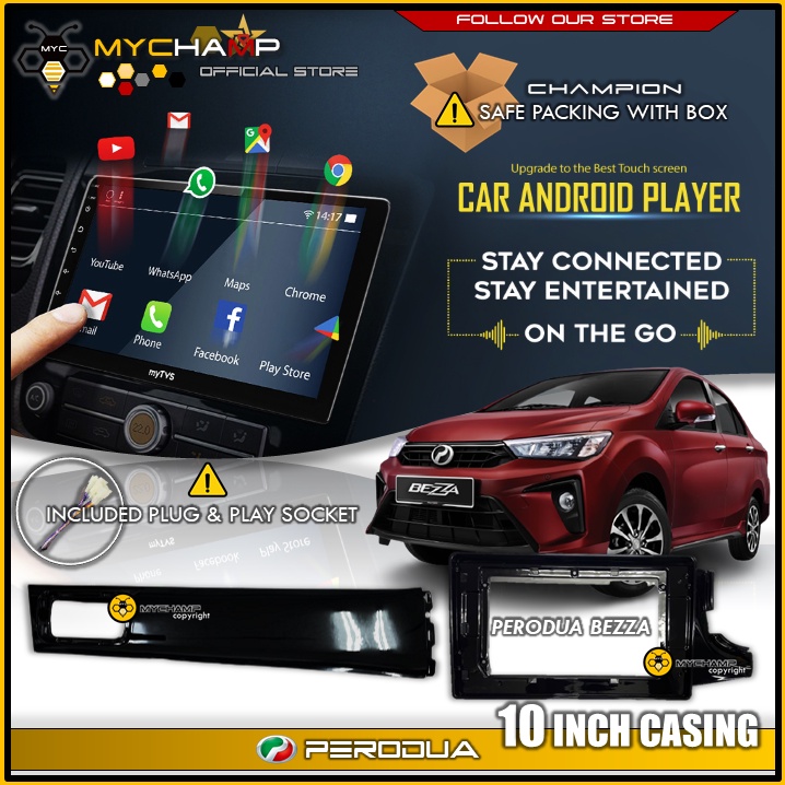 Perodua Bezza 10 Inch Car Audio Big Screen Android Player Casing (With ...