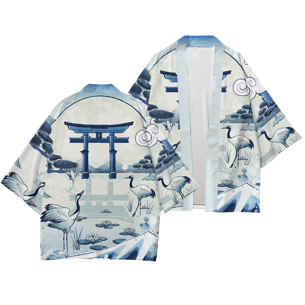 New Style Anime Costume Haori Kimono Digital Printing Cartoon Image cos ...