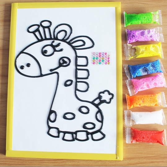 Coloring pictures of Styrofoam Beads, Slime Foam for children ...