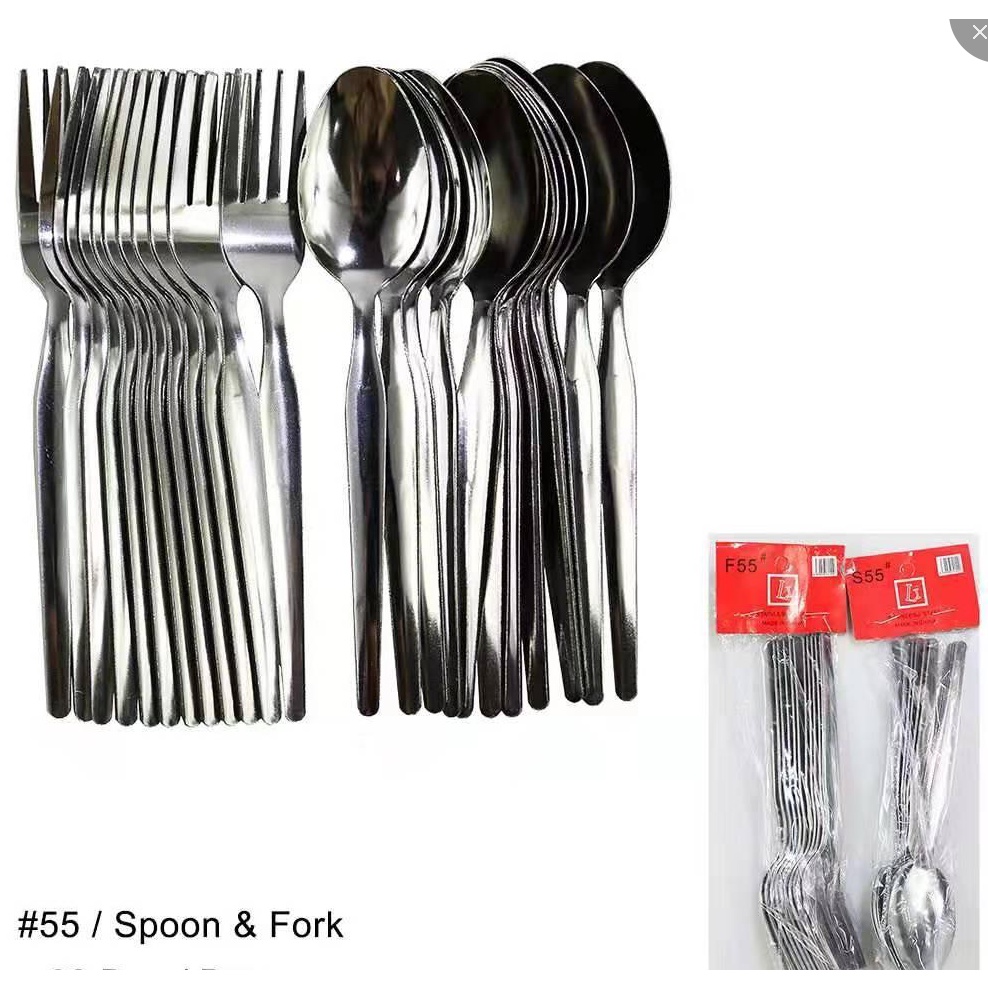 【LX♥SAVER 】2Dozen/12 Spoon & 12 Fork Set Extra Size & Thick Shine ...