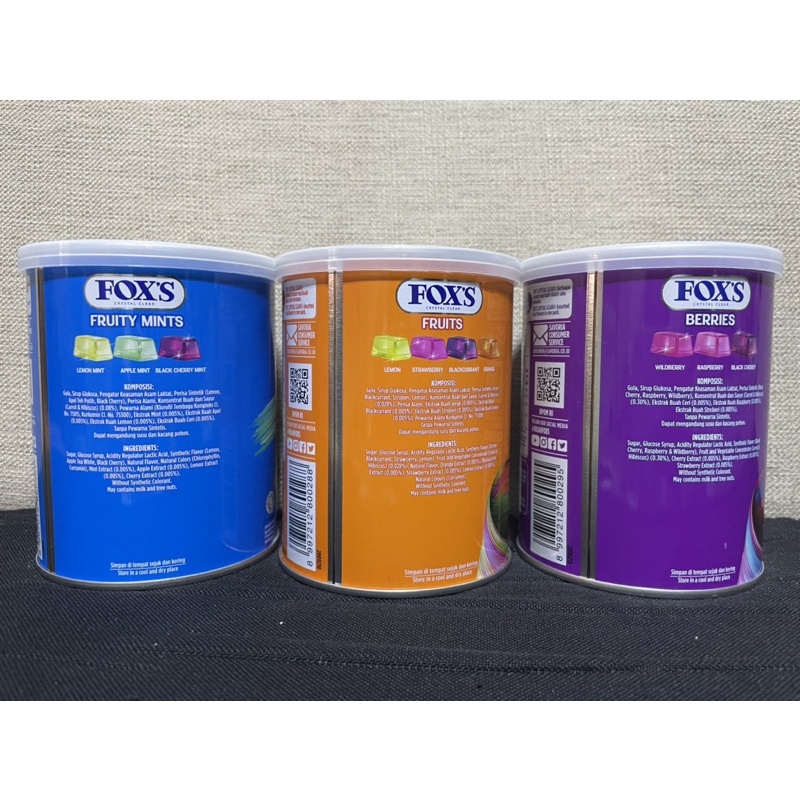 Fox’s Crystal Clear Candy in Tin Can 180g | Pouch 125g or 90g | Shopee ...