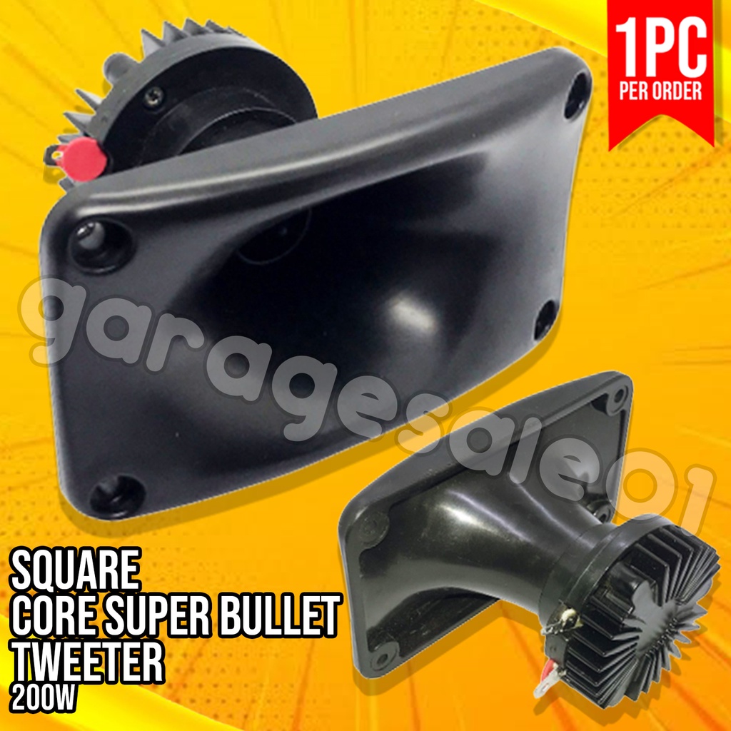 GS Square Core Super Bullet Tweeter 200W for Car & Home Audio Speaker ...