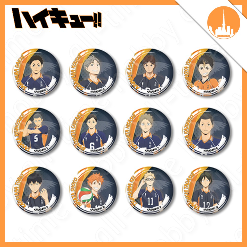 Haikyuu!! Anime Button Pins: Karasuno High Volleyball Team | Shopee ...