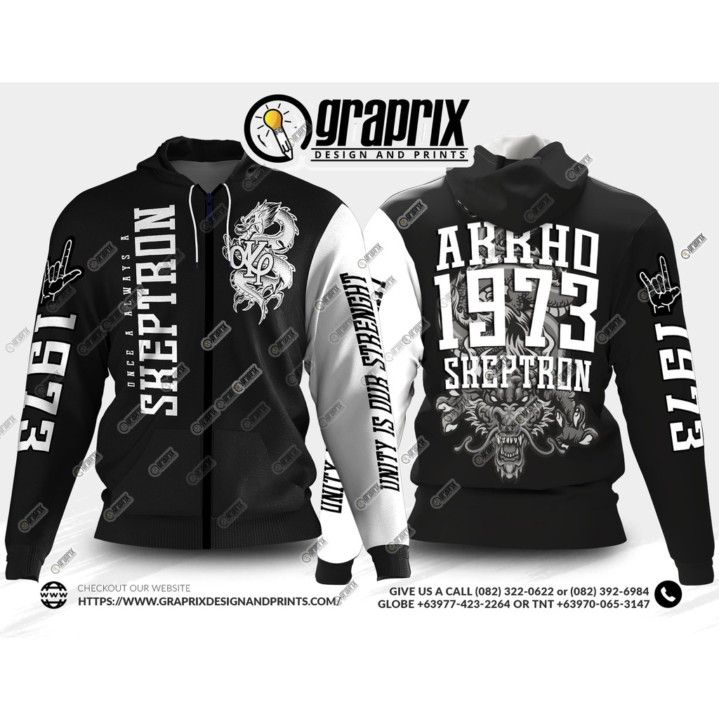 AKRHO Skeptron Dragon Hoodie with zipper and pocket Full Sublimation ...