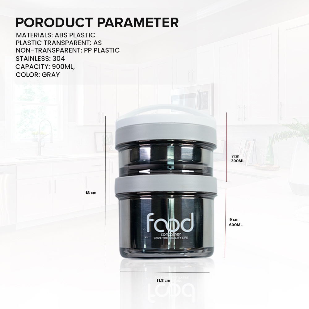 LOCAUPIN Insulated Lunch Box Free Spoon Stainless Steel Food Keeper ...