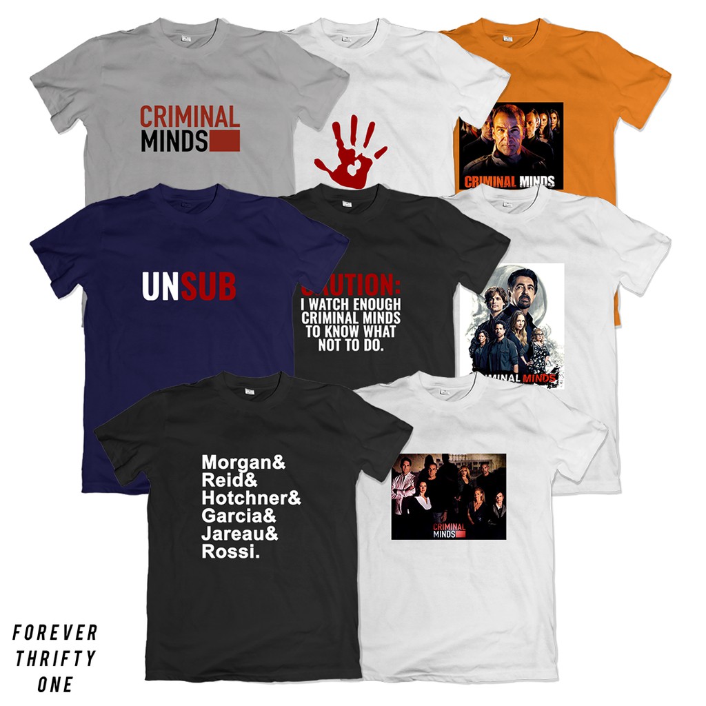 CRIMINAL MINDS SHIRTS Men's Women's Unisex Shirt T-shirt | Shopee ...