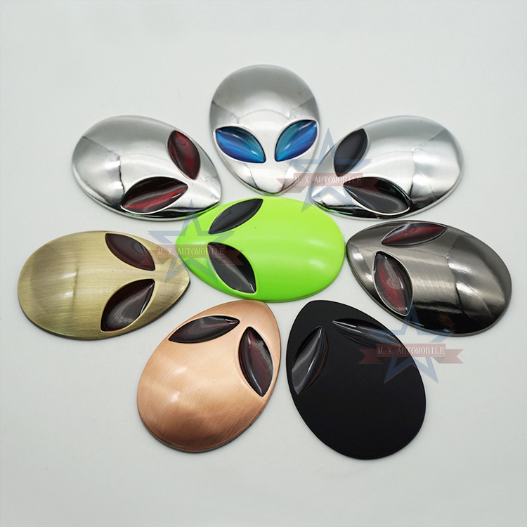 Alien Car Sticker Alienware Logo Car Metal Unique Body Sticker 3D Car ...