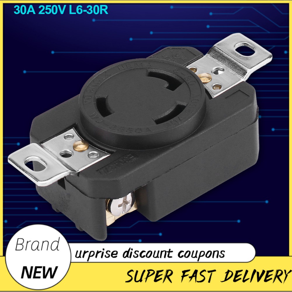 NEMA L6-30R 30A 250V Locking Electrical Kit Female Plug for Generator ...