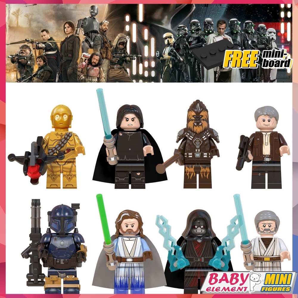 8 Types Star Wars Minifigures C-3PO Ben Skywalker Tarfful Han Solo Paz ...