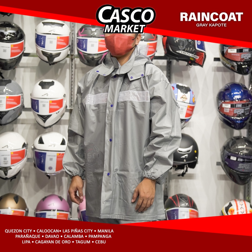 ORDINARY KAPOTE WORK RAIN SUIT ADJUSTING ROPE BIG POCKETS RUBBER ...