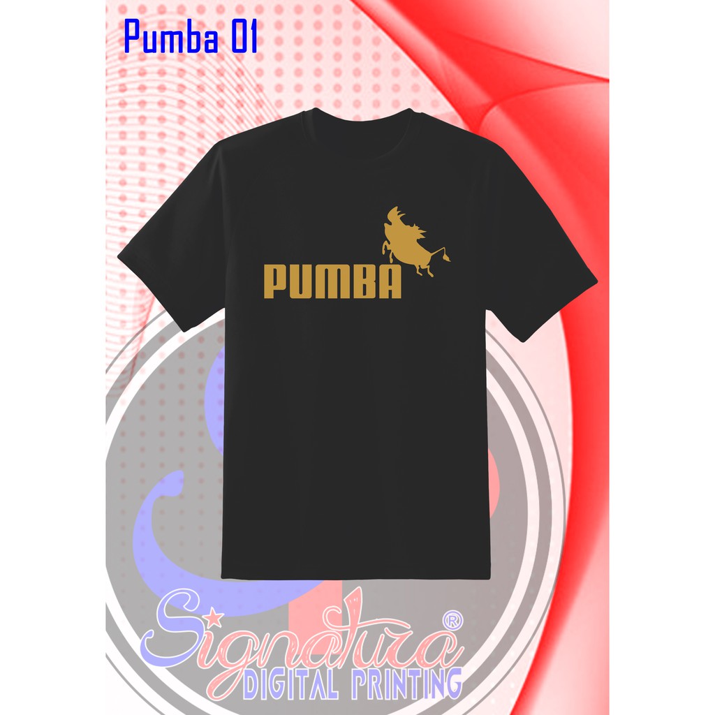 Signatura Tees Black Shirt Pumba Design Print T-shirt | Shopee Philippines