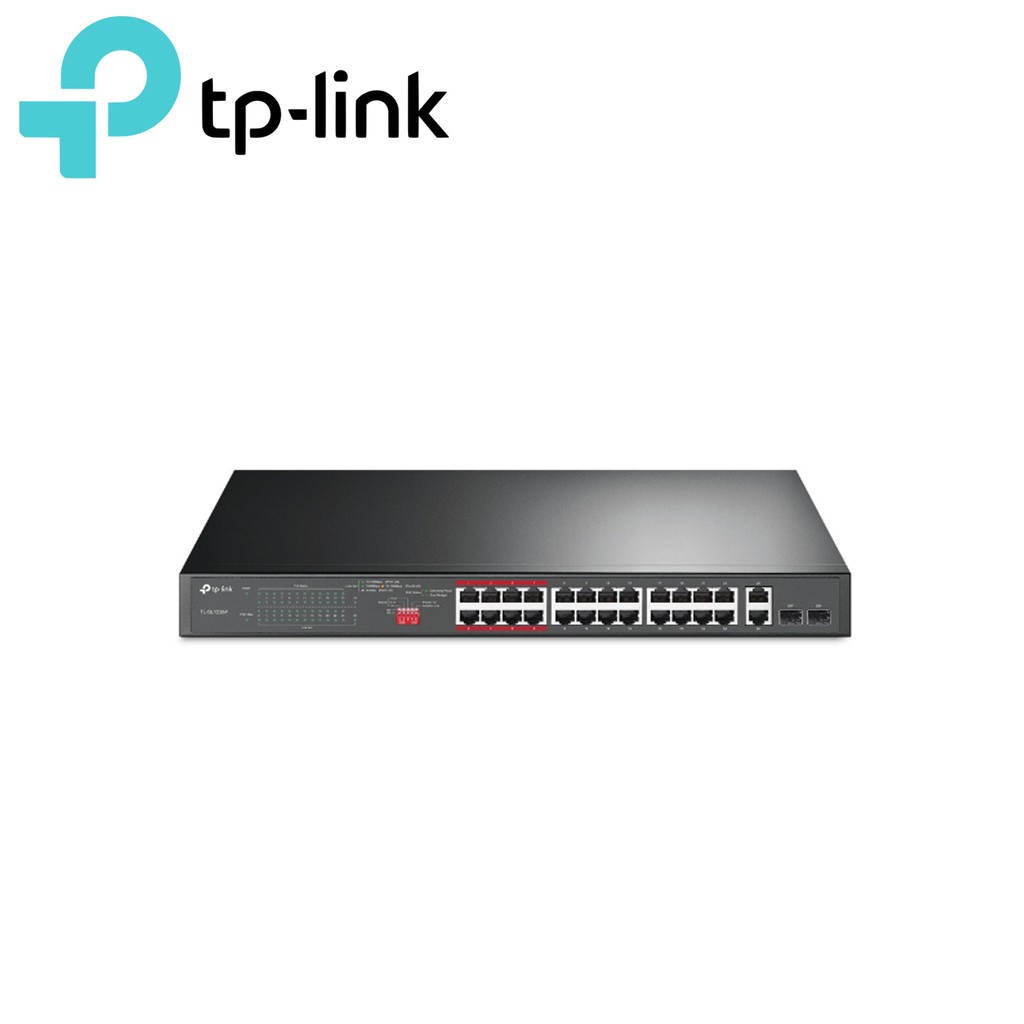 TP-Link Tl-Sl1226P 24-Port 10/100Mbps + 2-Port Gigabit Unmanaged Poe+ ...