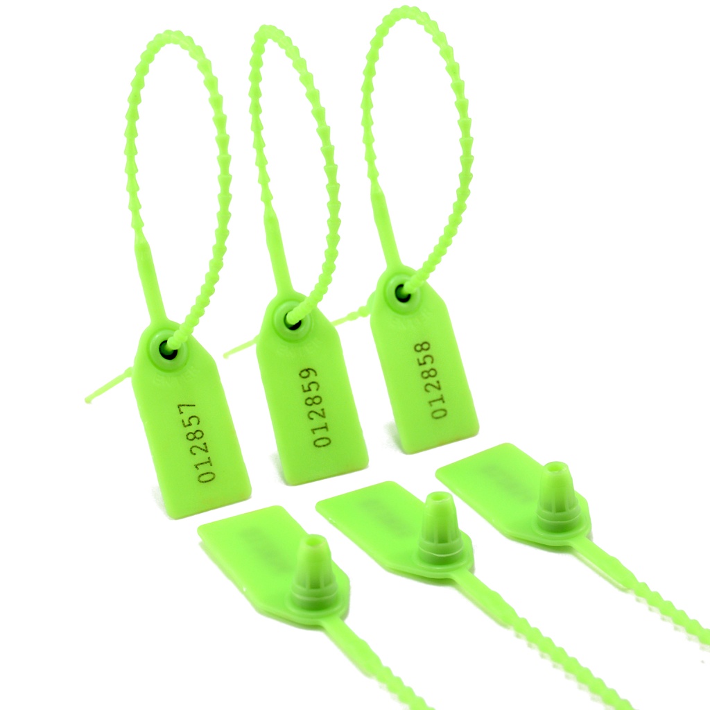 100 Pcs Pull Tite Tags Plastic Security Seals Numbered Tamper Evident ...