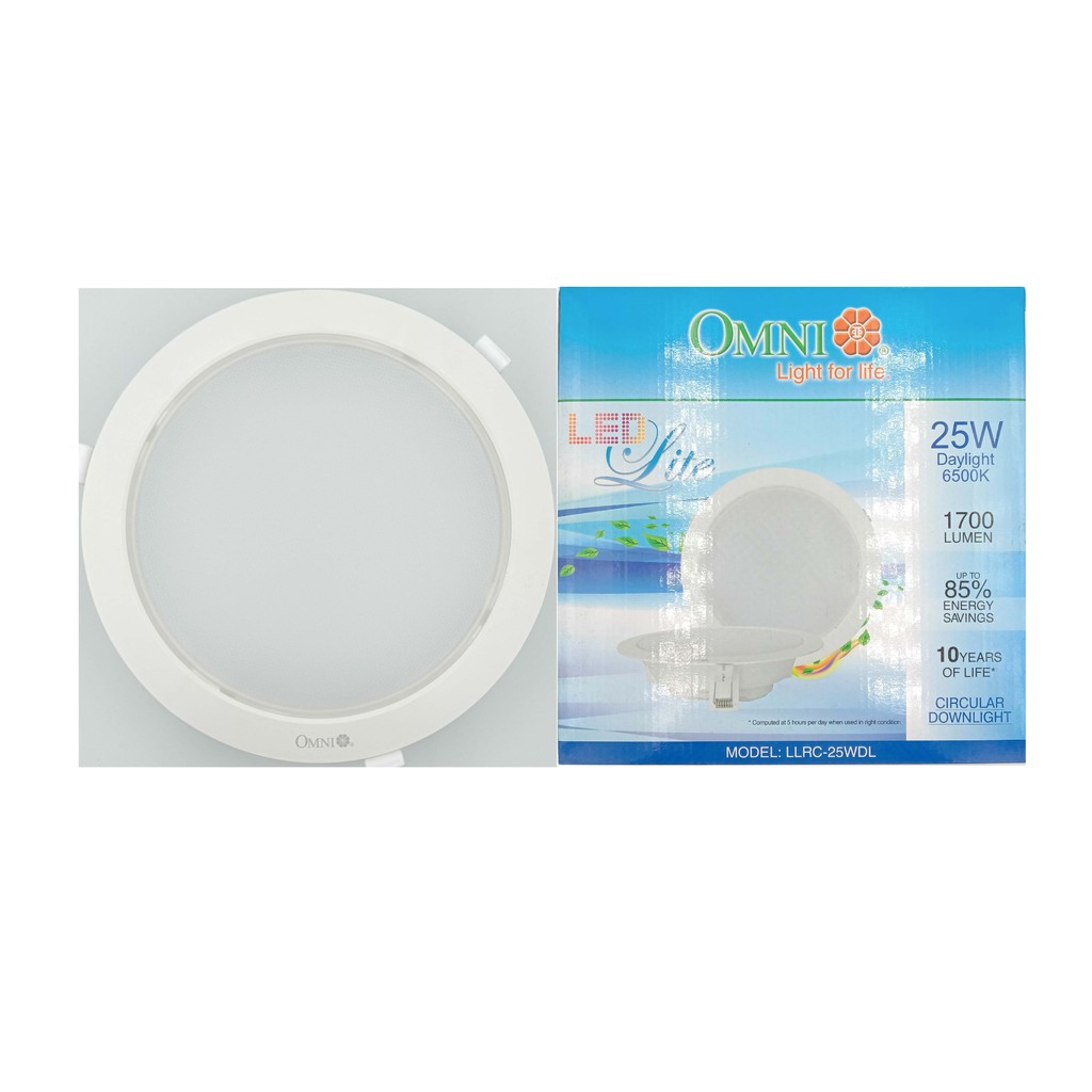 OMNI LED Recessed Circular Down Light 10W/15W/20W/25W (DL/WW) | Shopee ...