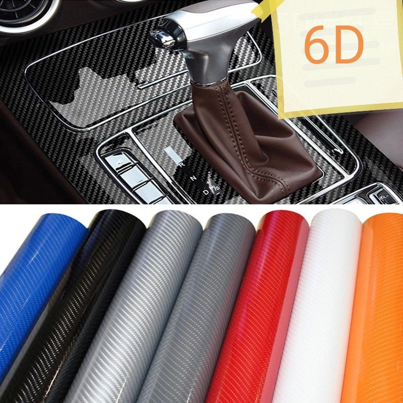 6D Waterproof Carbon Fiber Vinyl Car Wrap Sheet Roll Film Sticker Decal ...