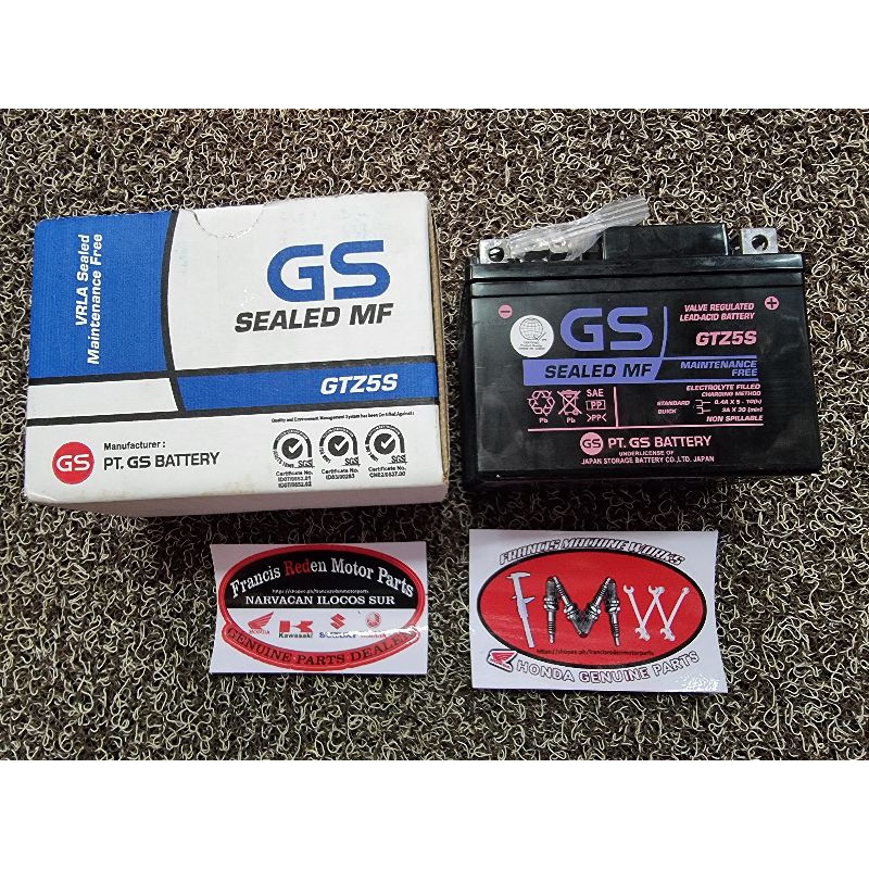 Battery GS for XRM110/125,Wave125,Mio i 125/Soul,Shogun,Beat.Beat fi ...
