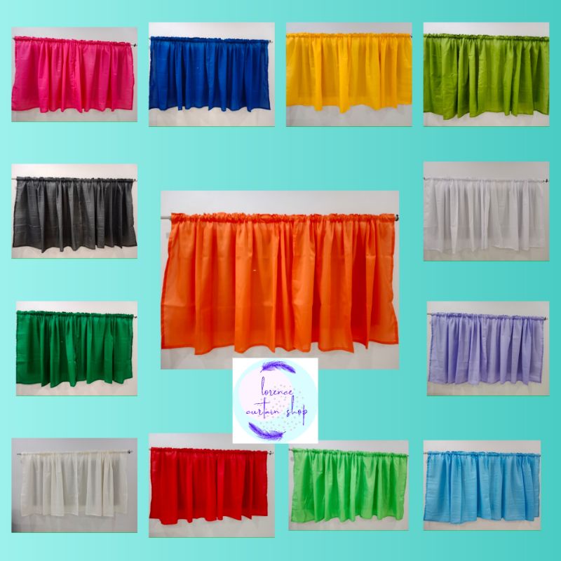 plain half /lababo curtain (sulutan) 60x32 inches | Shopee Philippines