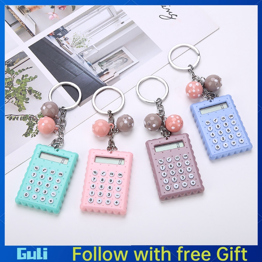 [READY STOCK] Mini Portable Cute Cookies Style Key Chain Calculator ...