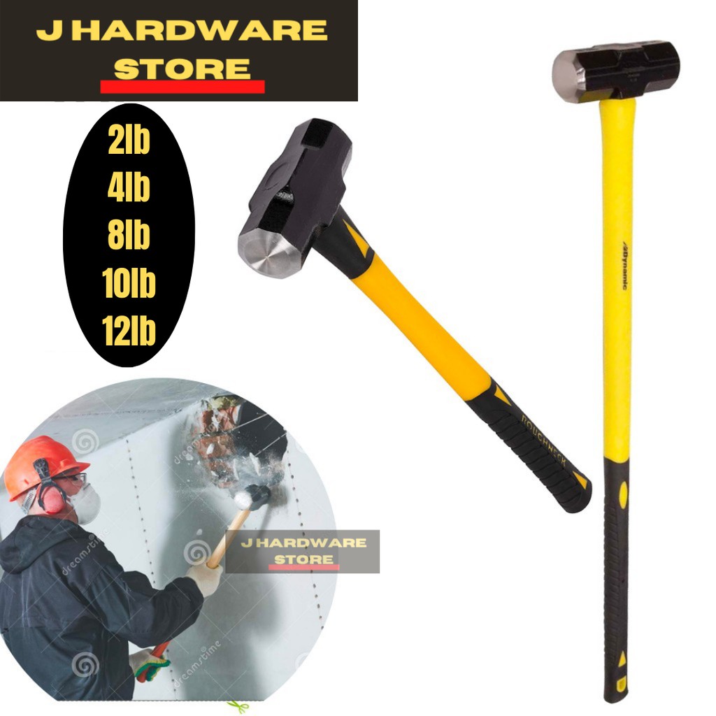 Construction Forge Steel Sledge hammer heavy duty long hammer | Shopee ...