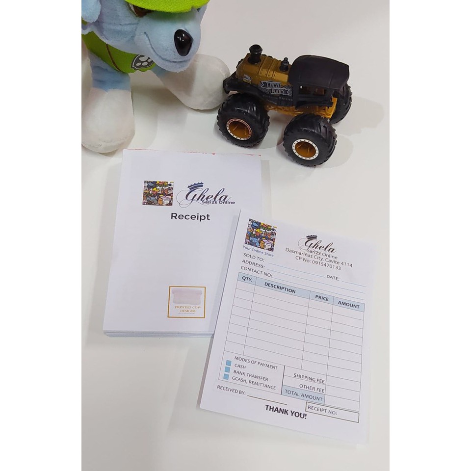 CUSTOMIZED CARBONLESS ACKNOWLEDGEMENT/ORDER SLIP/ DELIVERY RECEIPT 1/4 ...